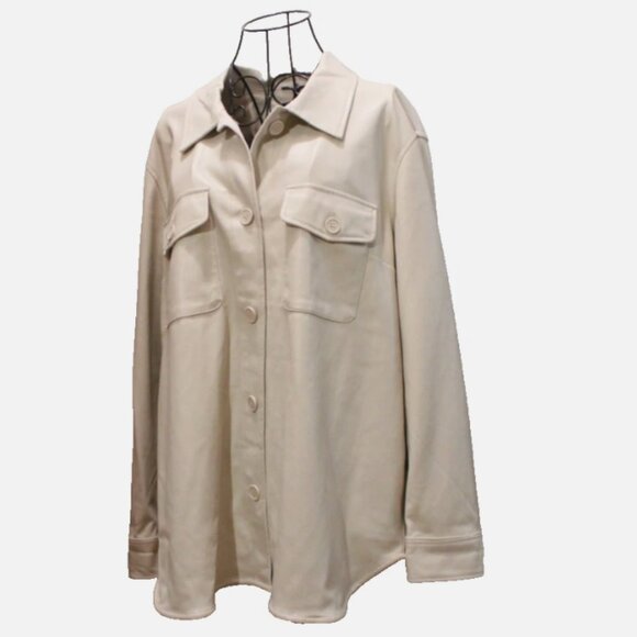 Tribal | Tops | Tribal 5th Anniversary Faux Leather Shacket Shirt ...